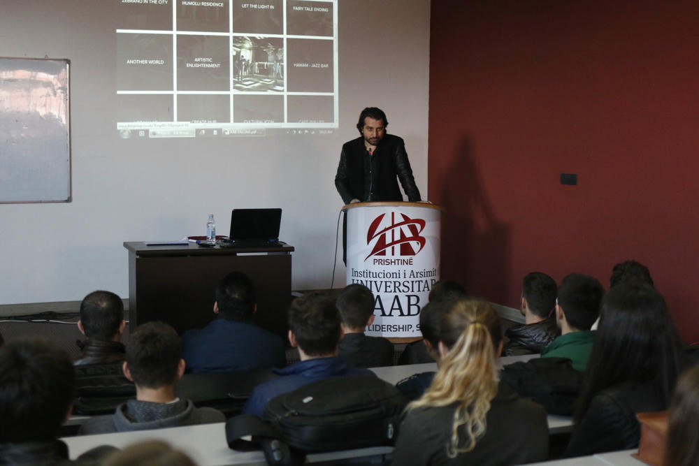 Albanian famous architect, Perparim Rama lectured for students of AAB ...